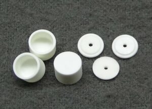 Alumina 70ul Crucible & Cover Set, 6mm x 4.5mm